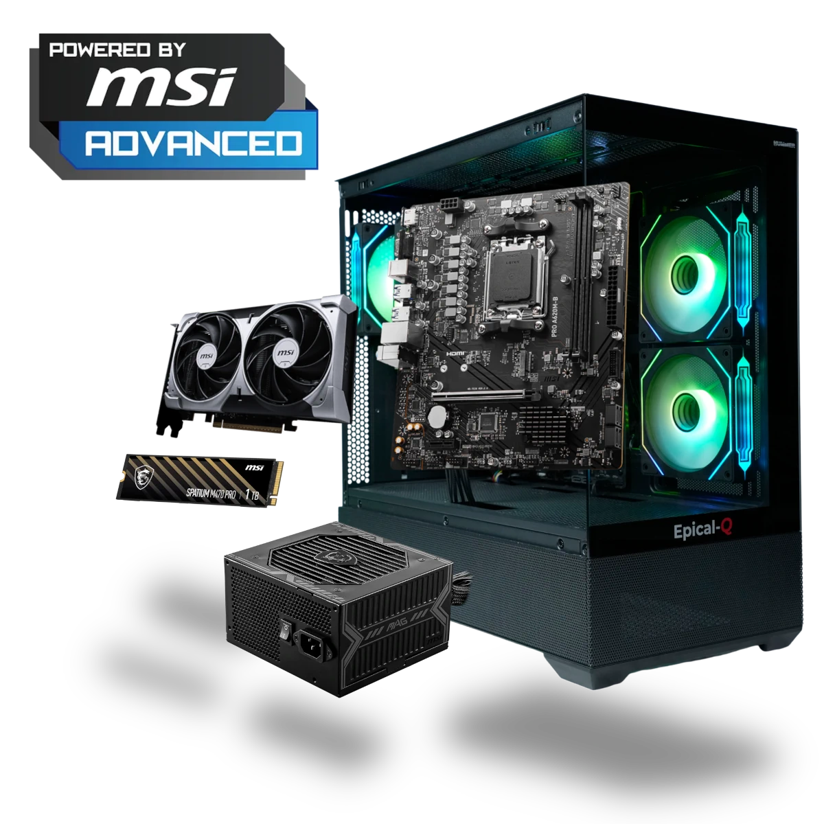 Epical-Q DragonFire Bronze I Ryzen 5 8400F Nvidia RTX 5060